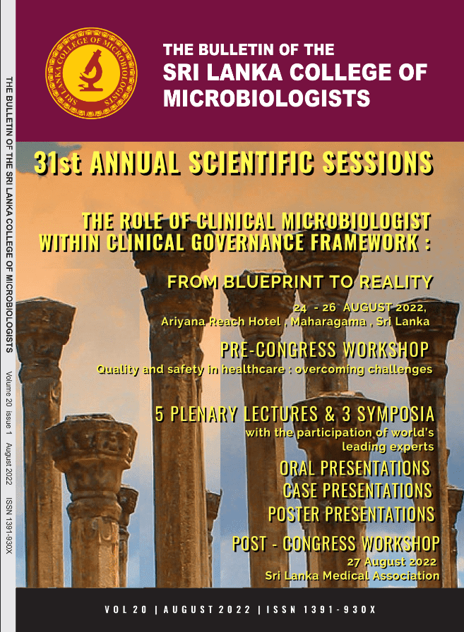 SLCM Bulletins - Sri Lanka College of Microbiologists